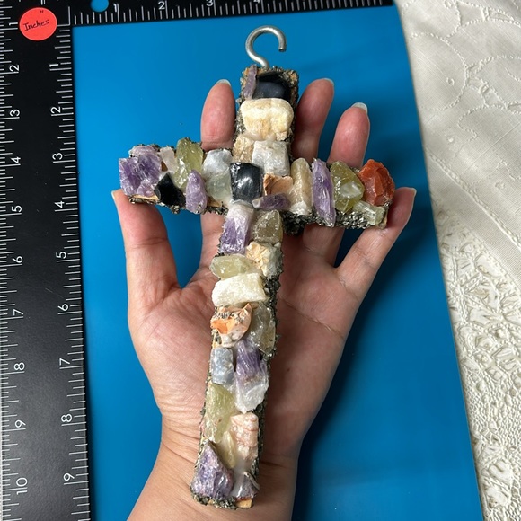 Vintage | Accents | 8 Multi Stone Cross Hanging Decor | Poshmark
